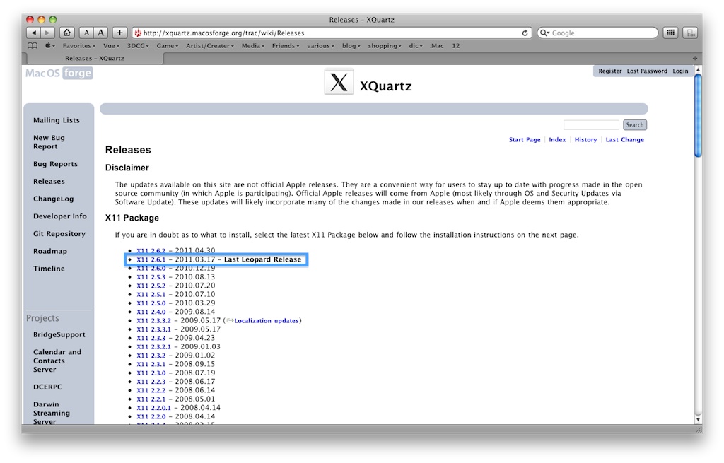 XQuartzのインストールおぼえがき: 12lines