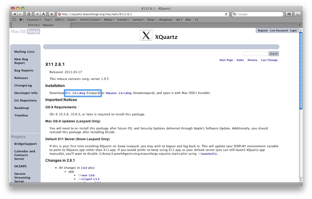 XQuartzのインストールおぼえがき: 12lines